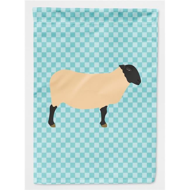 Caroline's Treasures BB8146CHF Suffolk Sheep Blue Check Flag Canvas ...