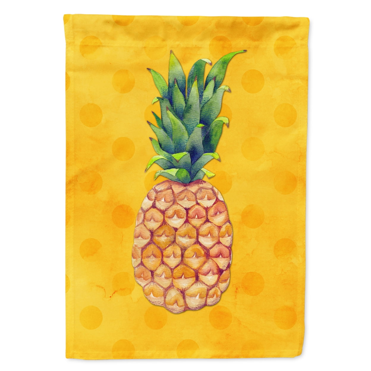 Carolines Treasures BB8192GF Pineapple Yellow Polkadot Flag Garden Size ...