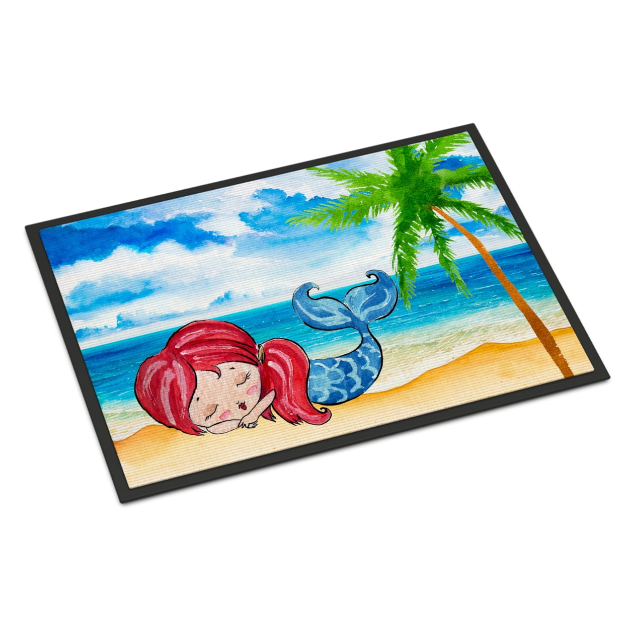 Carolines Treasures BB8513MAT Mermaid on the Beach Door Mat Indoor Rug ...