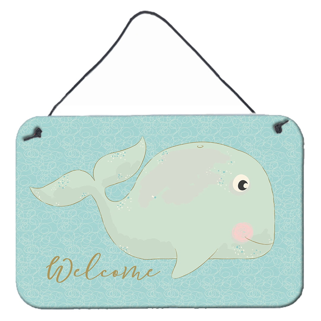 Carolines Treasures BB8533DS812 Whale Welcome Wall or Door Hanging ...