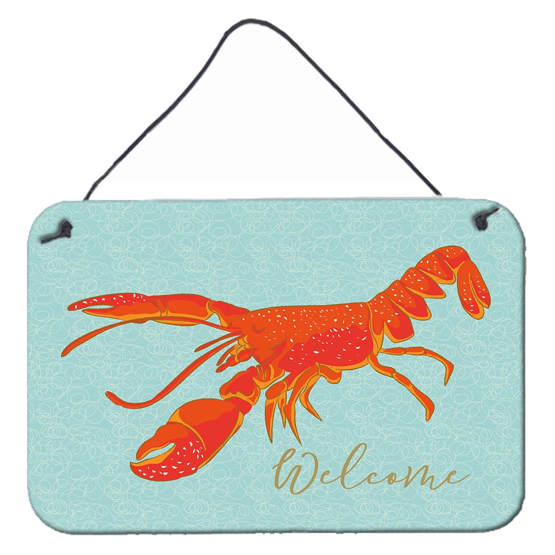 Carolines Treasures BB8534DS812 Lobster Welcome Wall or Door Hanging ...