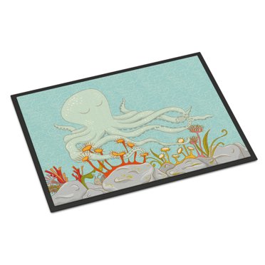 Beach Watercolor Anchors and Fish Door Mat - Walmart.com
