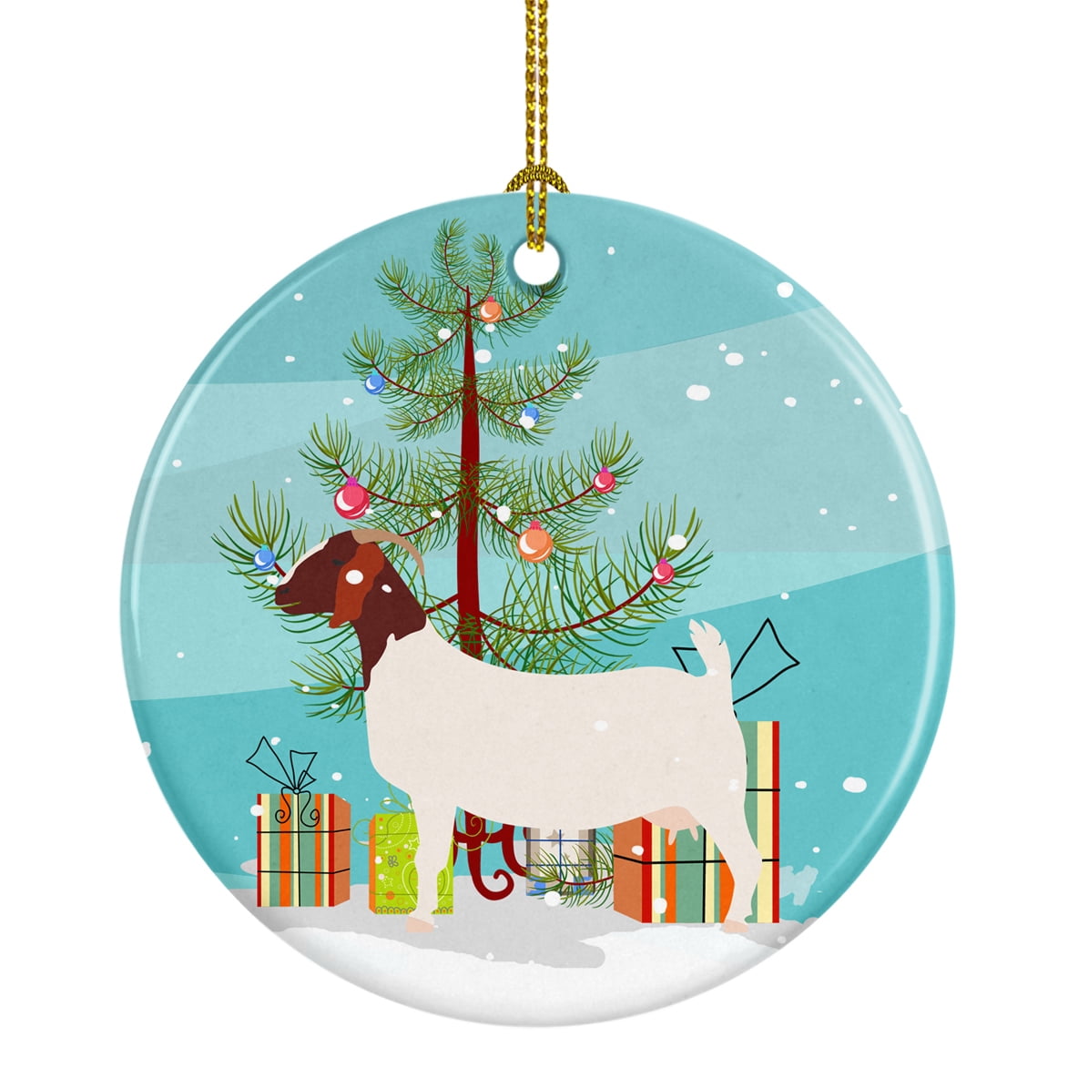 Carolines Treasures BB9253CO1 Boer Goat Christmas Ceramic Ornament 3 in ...