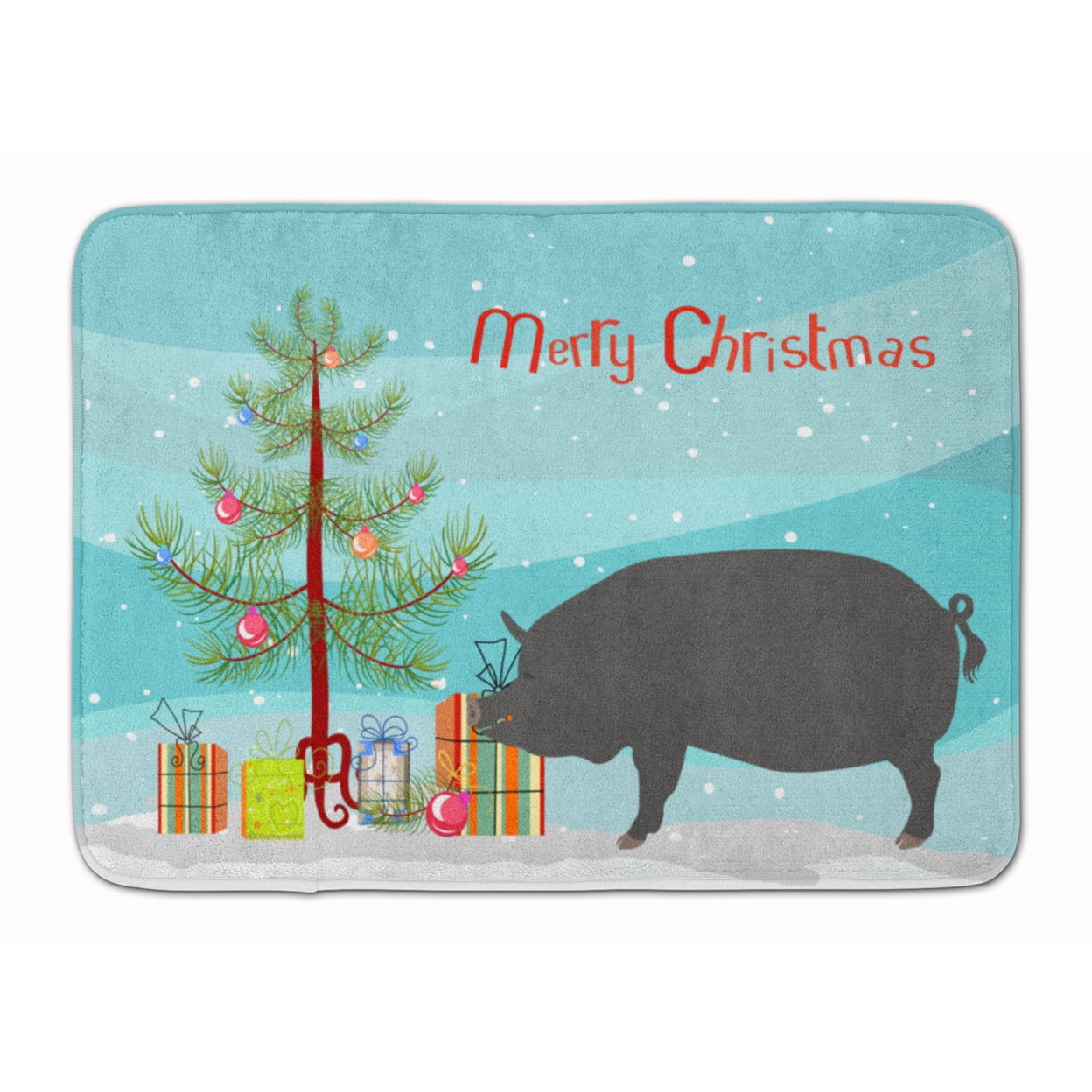 Carolines Treasures BB9300RUG Berkshire Pig Christmas Machine Washable ...