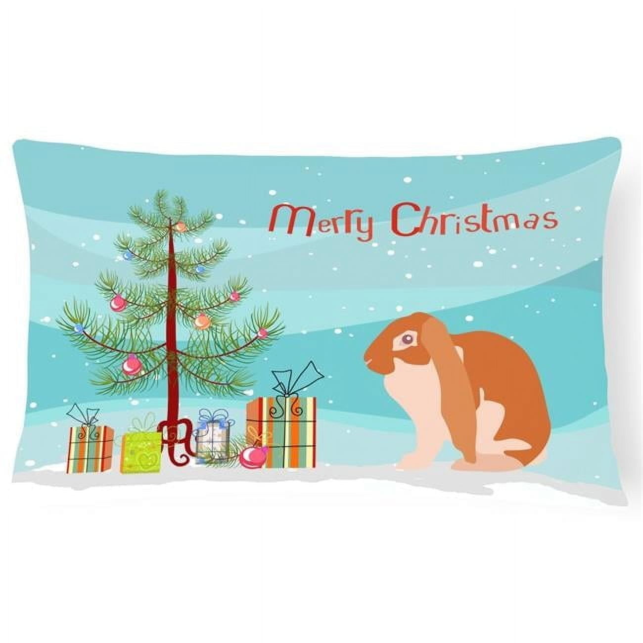 Carolines Treasures BB9329PW1216 English Lop Rabbit Christmas Canvas ...
