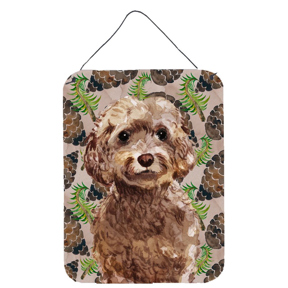 Carolines Treasures BB9584DS1216 Brown Cockapoo Pine Cones Wall or Door ...