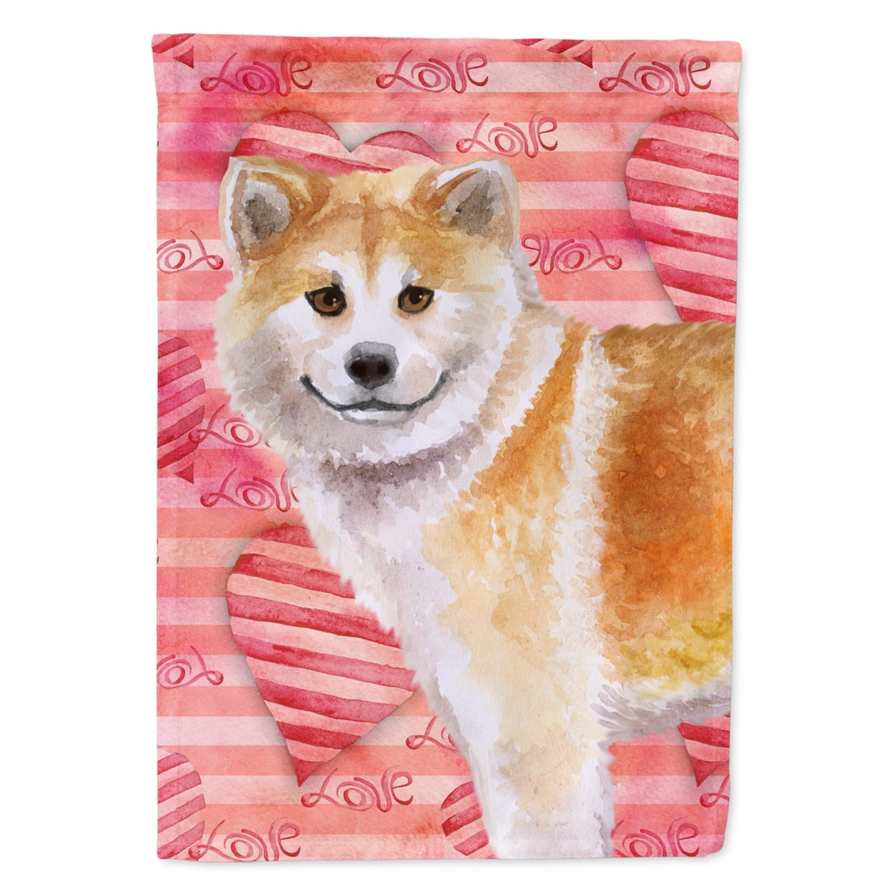 Carolines Treasures BB9765GF Shiba Inu Love Flag Garden Size Small ...
