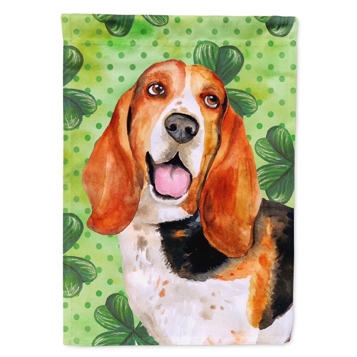 Carolines Treasures BB9878GF Basset Hound St Patricks Flag Garden Size ...