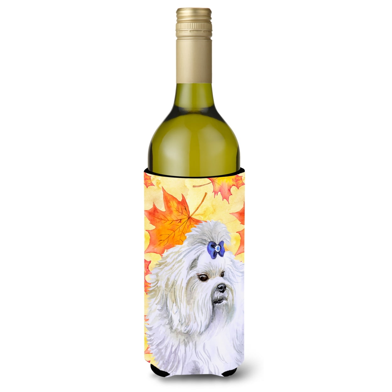 Carolines Treasures BB9912LITERK Maltese Fall Wine Bottle Beverge ...