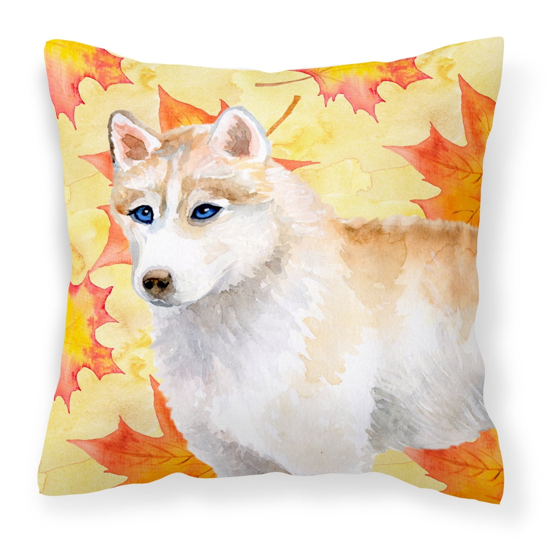 Carolines Treasures BB9916PW1414 Siberian Husky Fall Fabric Decorative ...