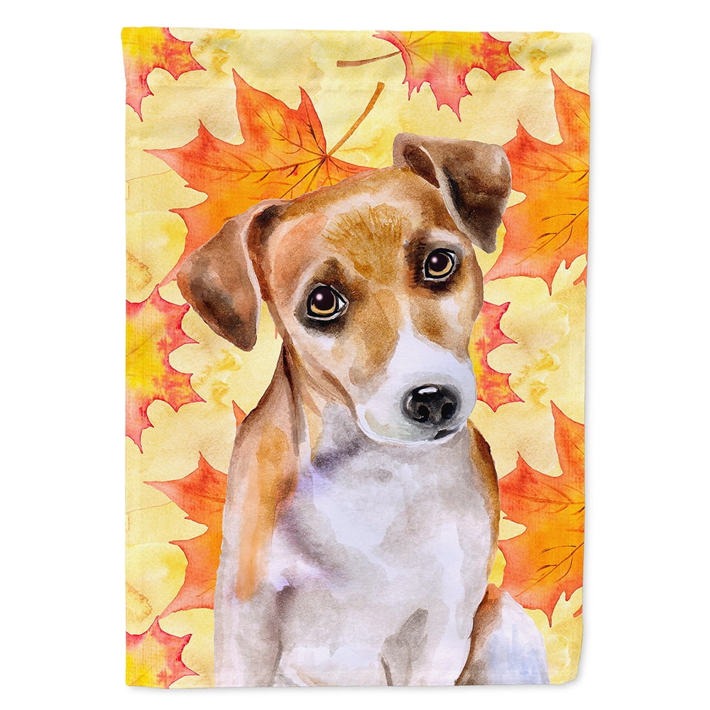 Carolines Treasures BB9974CHF Jack Russell Terrier 2 Fall Flag Canvas ...