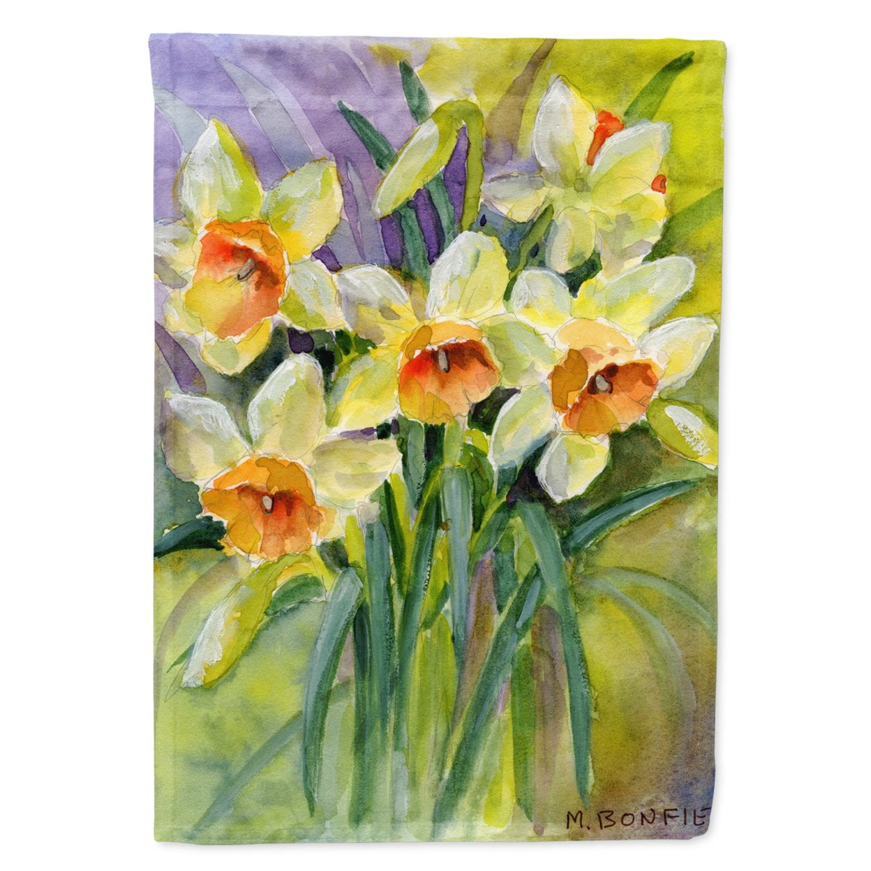 Carolines Treasures BMBO0880CHF Daffodils by Maureen Bonfield Flag ...