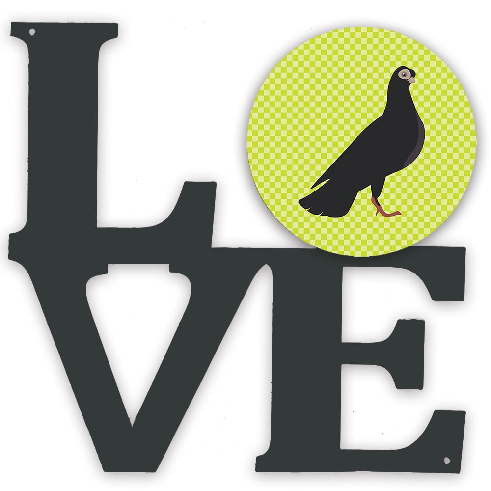 Budapest Highflyer Pigeon Green Metal Wall Artwork LOVE - Walmart.com