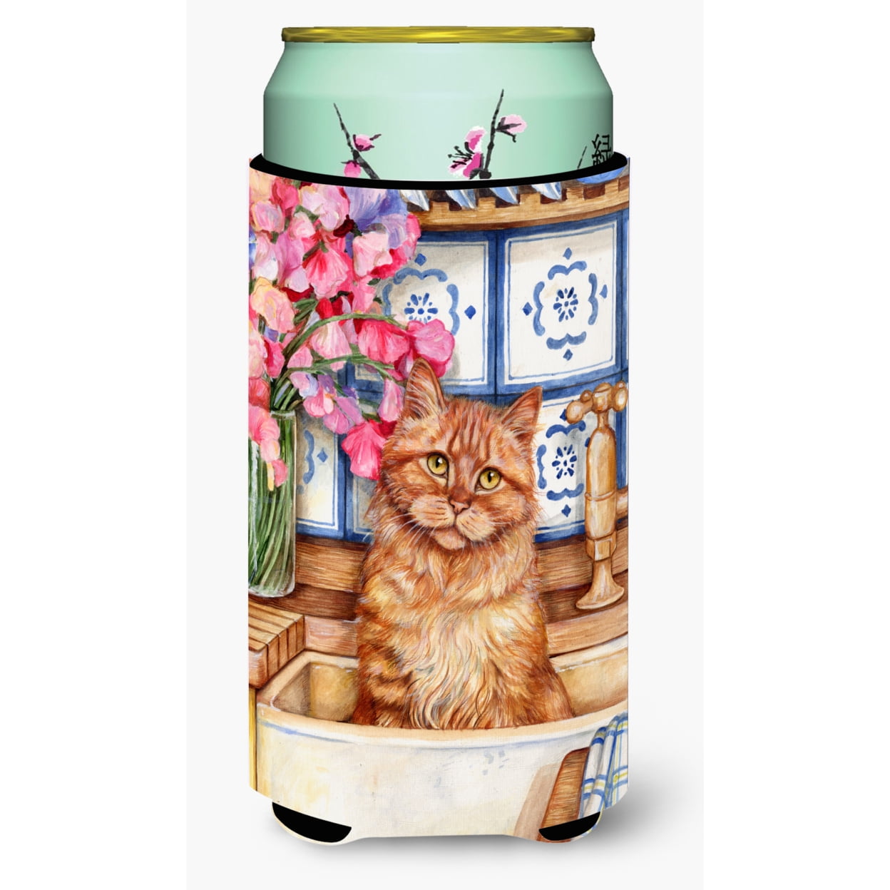 Carolines Treasures CDCO0195TBC Cat In Sink by Debbie Cook Tall Boy ...