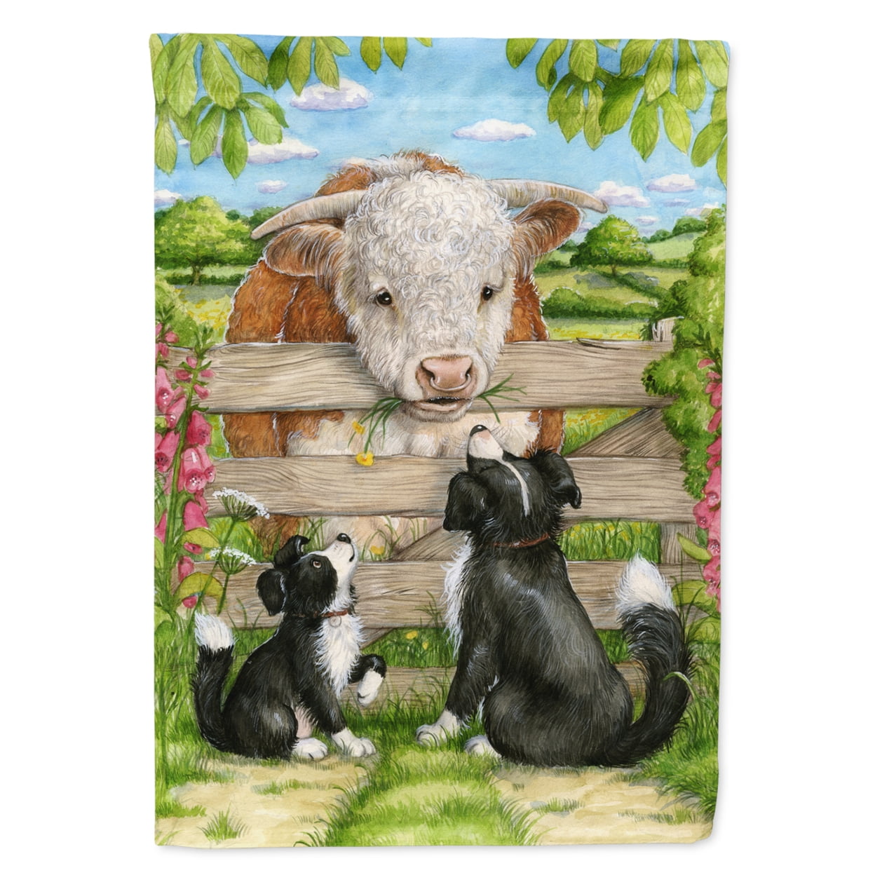 Carolines Treasures CDCO0378CHF Bull and Pup Friends by Debbie Cook ...