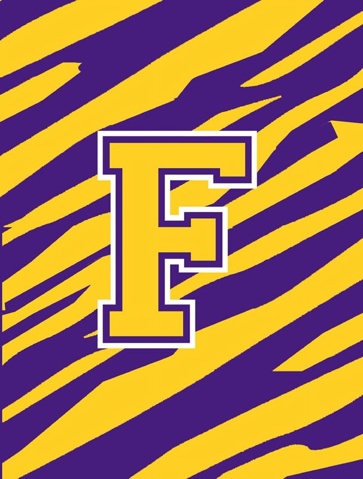 Carolines Treasures CJ1022-F-GF Monogram - Tiger Stripe - Purple Gold ...