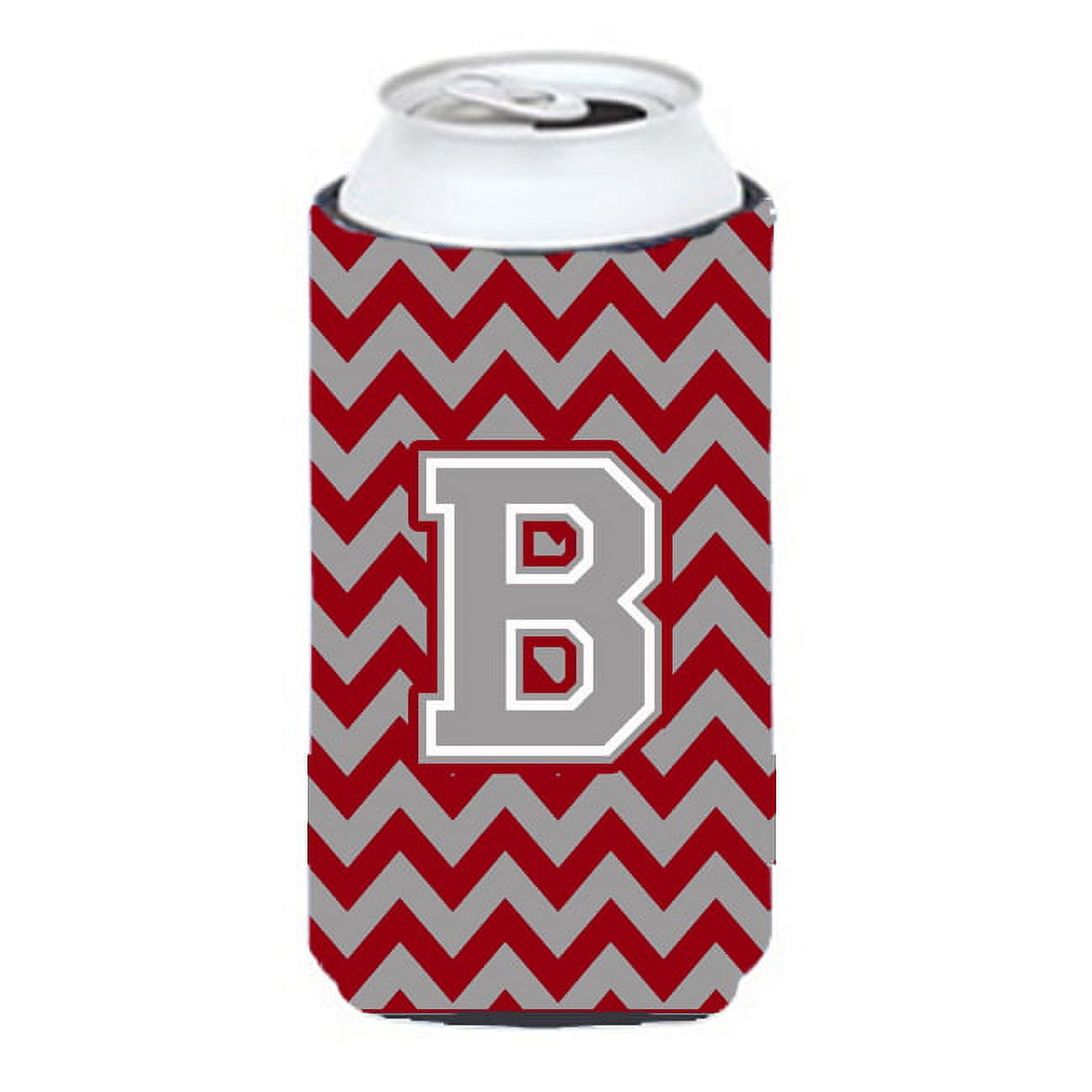 Carolines Treasures CJ1043-BTBC Letter B Chevron Crimson and Grey Tall ...