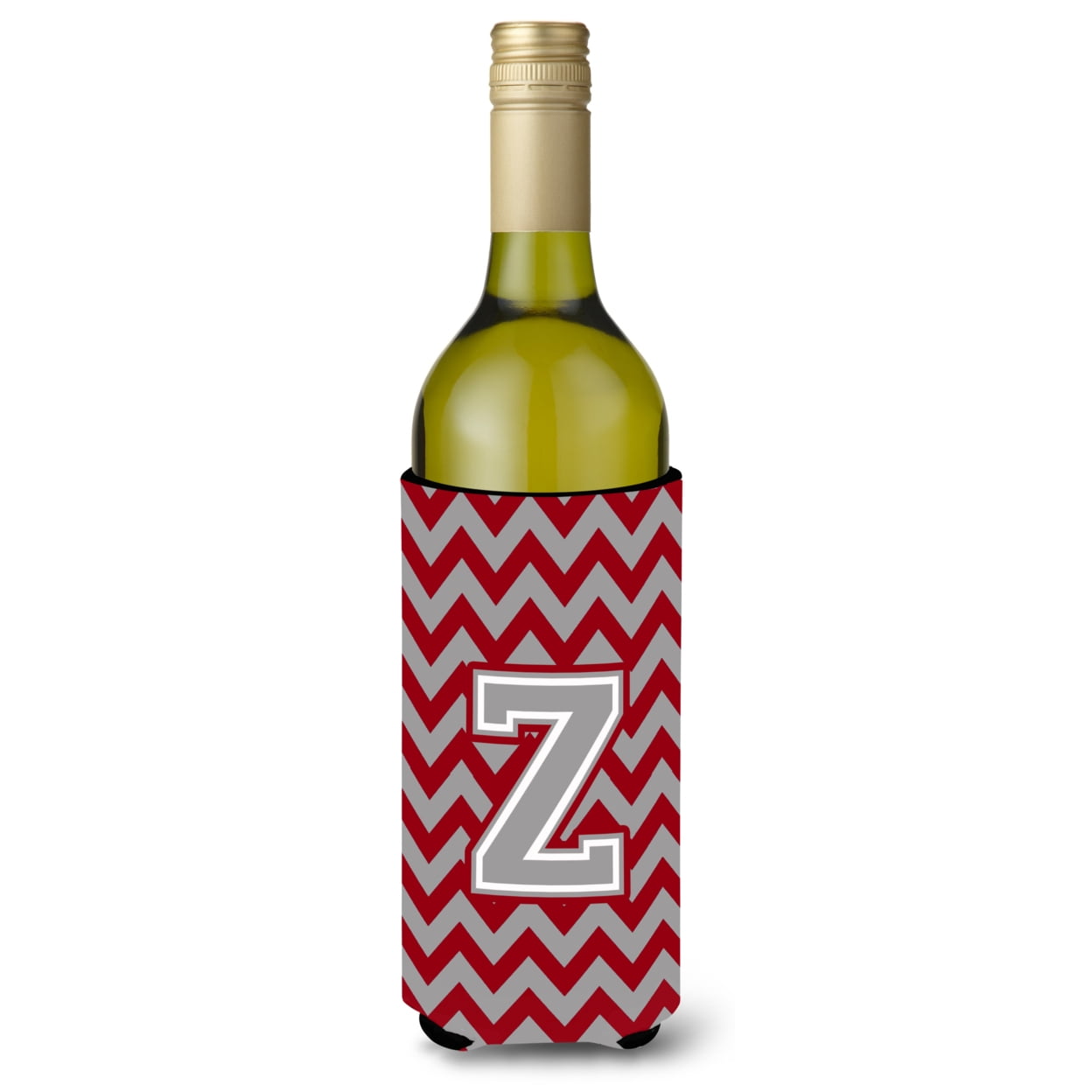 Carolines Treasures CJ1043-ZLITERK Letter Z Chevron Crimson and Grey ...