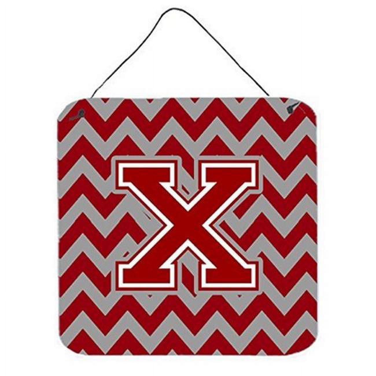 Carolines Treasures CJ1049-WDS66 Letter W Chevron Maroon & White Wall ...