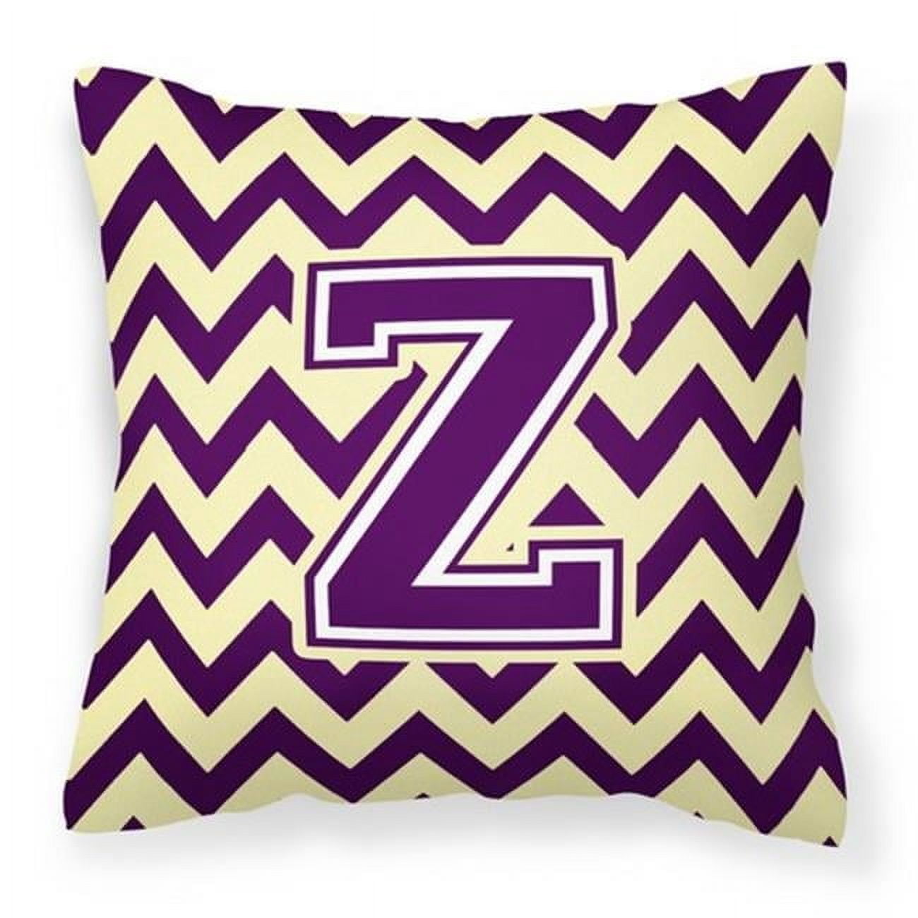 Carolines Treasures CJ1058-ZPW1414 Letter Z Chevron Purple & Gold ...