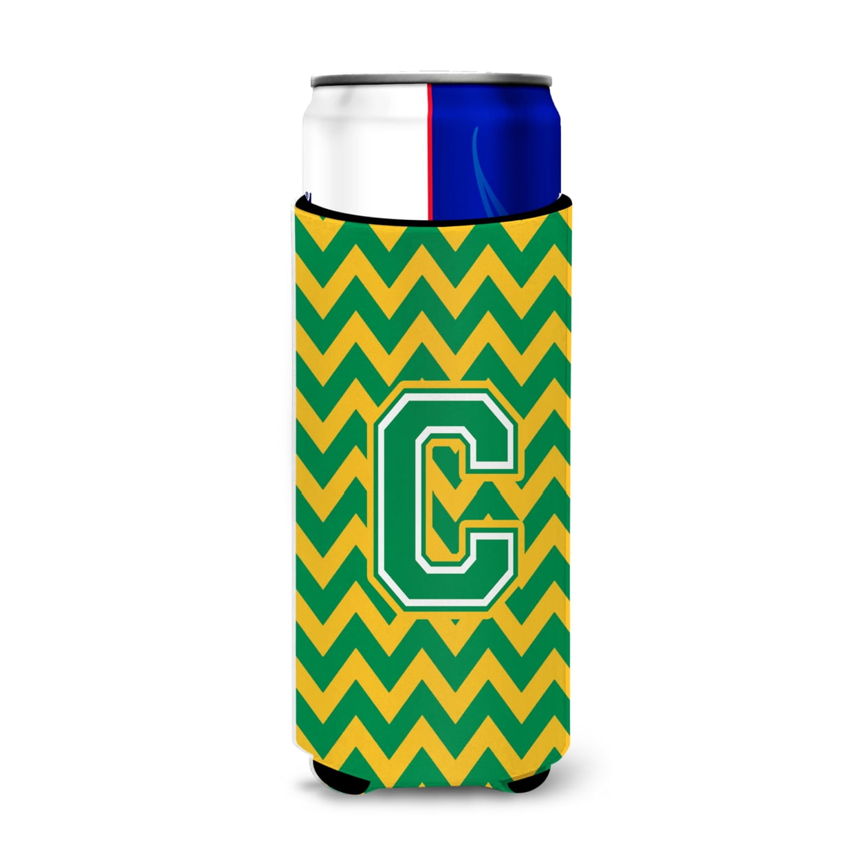 Carolines Treasures CJ1059-CMUK Letter C Chevron Green and Gold Ultra ...