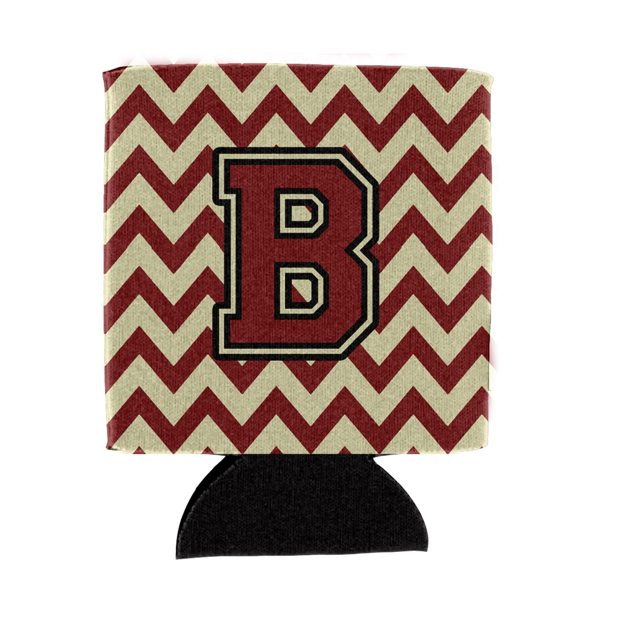 Carolines Treasures CJ1061-BCC Letter B Chevron Maroon and Gold Can or ...