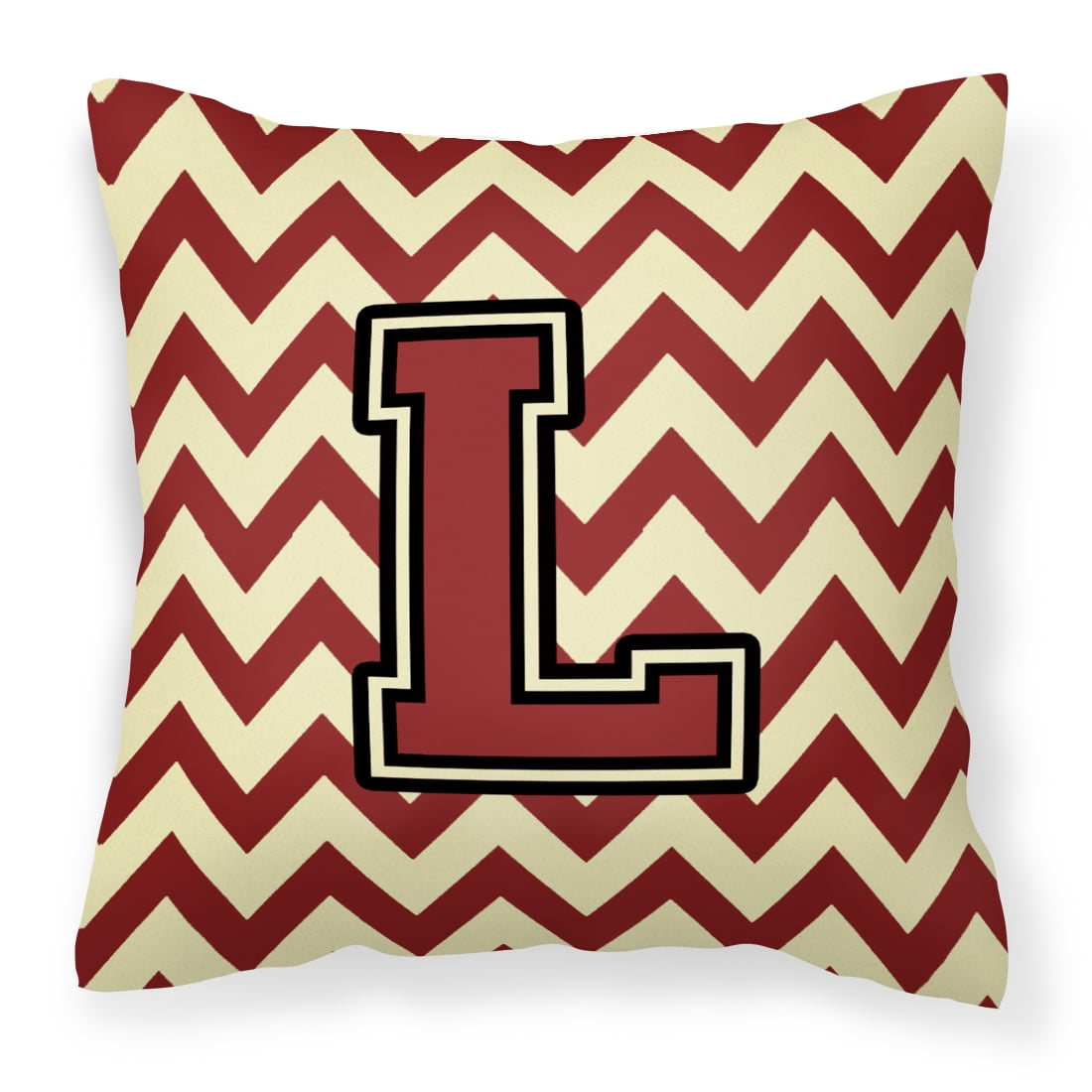 Carolines Treasures CJ1061-LPW1414 Letter L Chevron Maroon & Gold ...