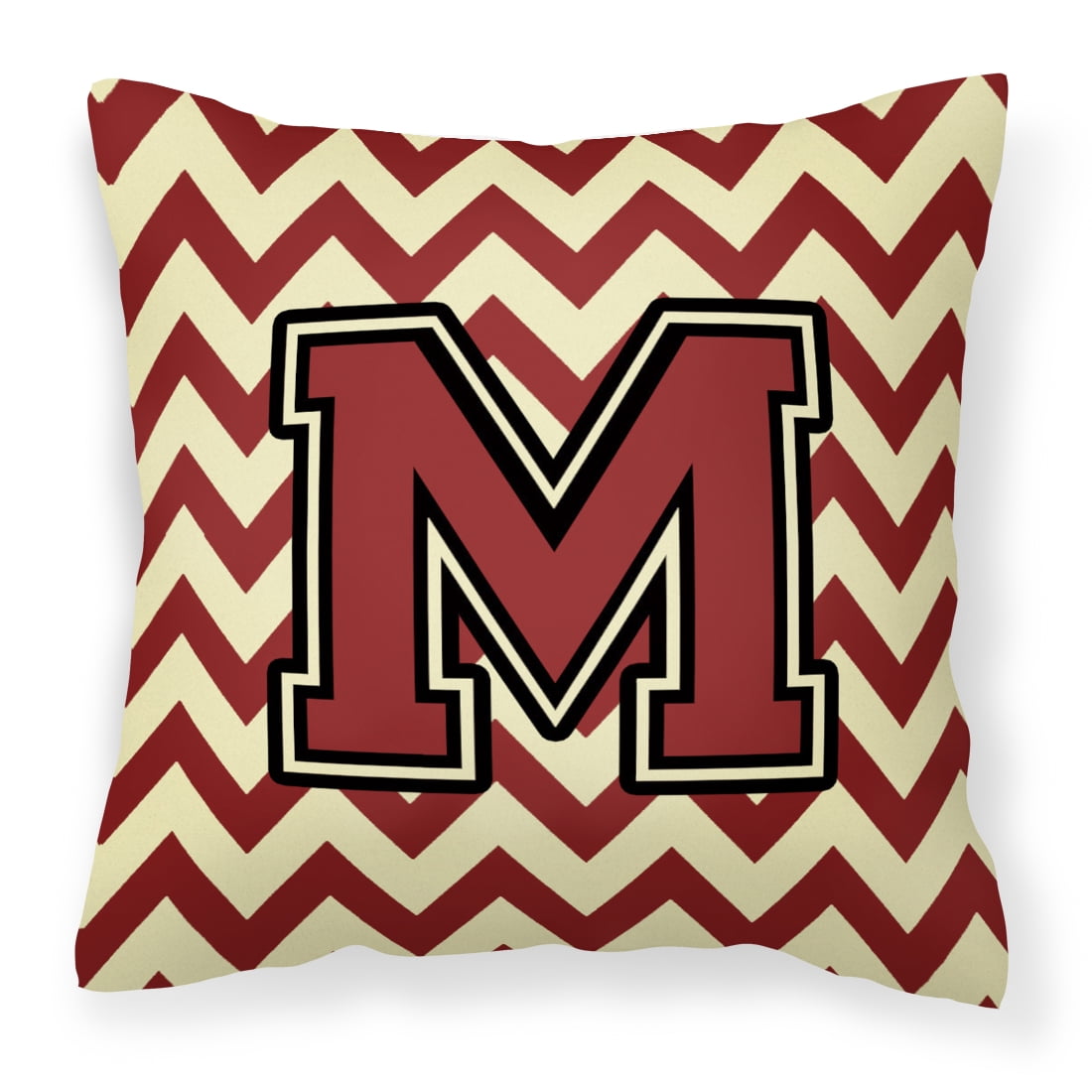 Carolines Treasures CJ1061-MPW1414 Letter M Chevron Maroon & Gold ...