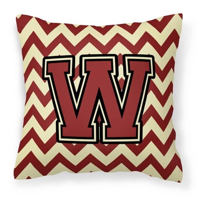 Carolines Treasures CJ1061-WPW1414 Letter W Chevron Maroon & Gold ...