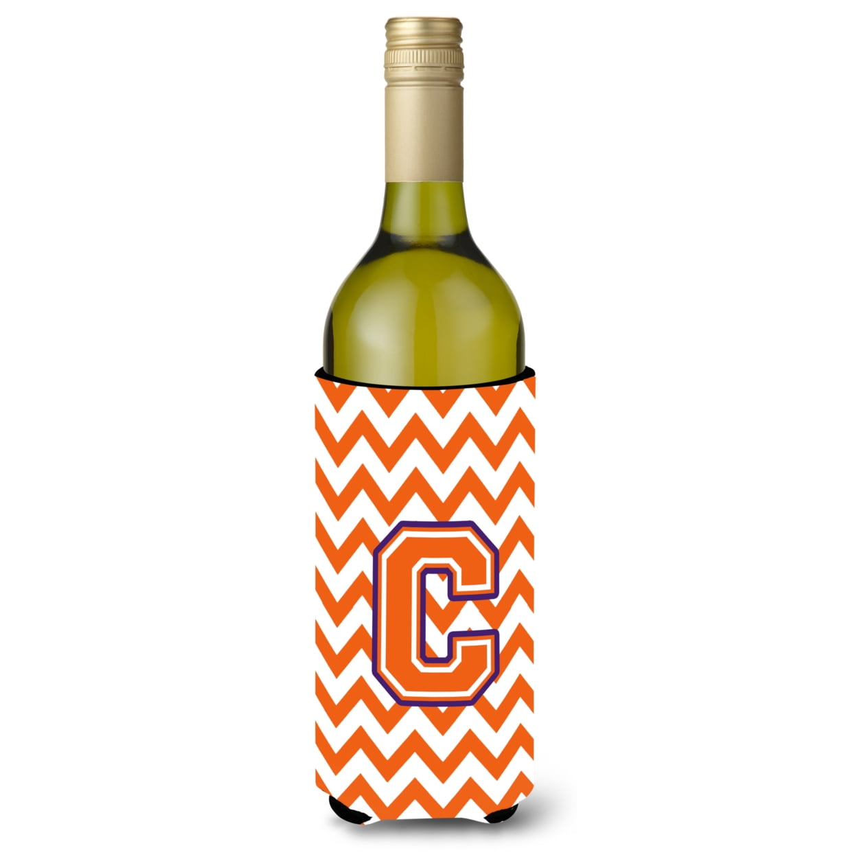 Carolines Treasures CJ1062-CLITERK Letter C Chevron Orange and Regalia ...