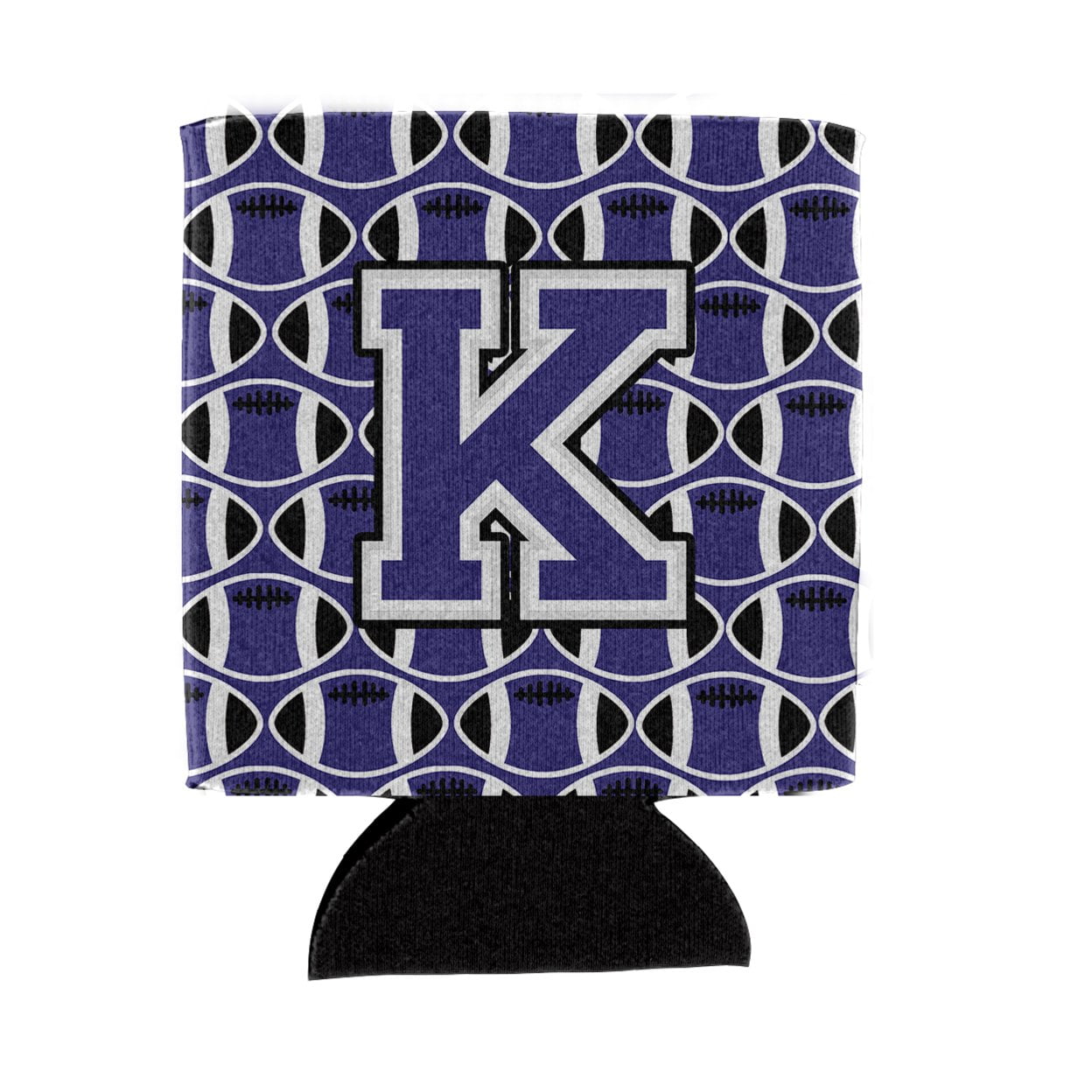 Carolines Treasures CJ1068-KCC Letter K Football Purple & White Can or ...