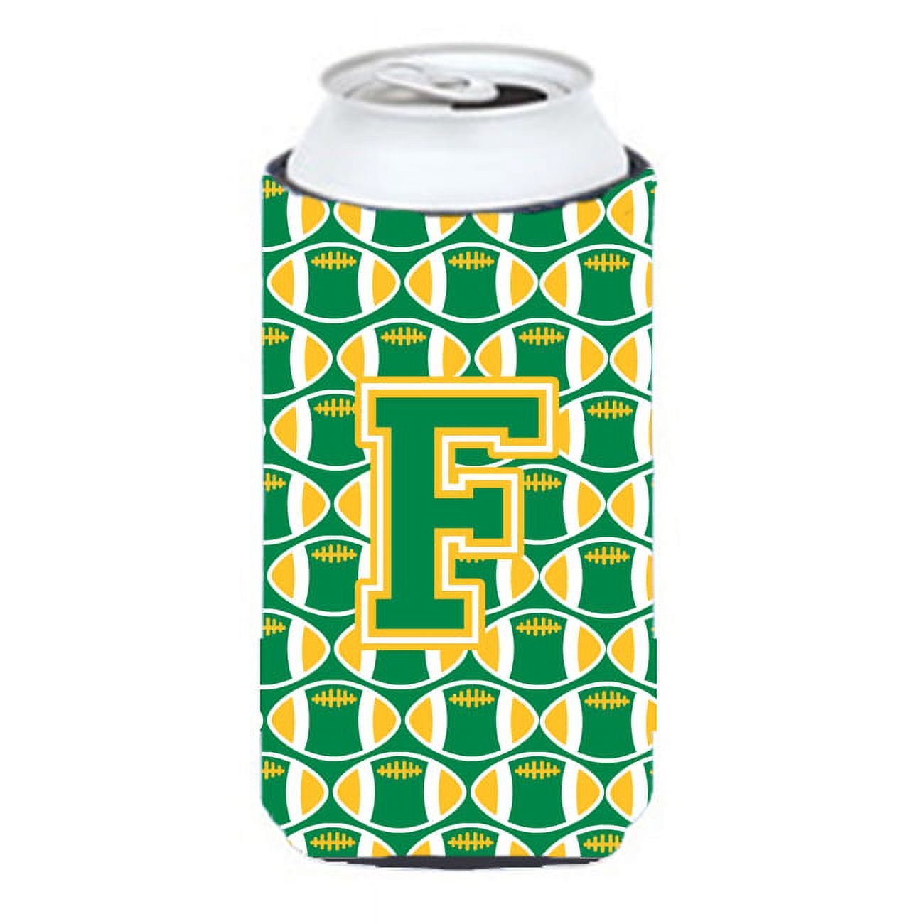 Carolines Treasures CJ1069-FTBC Letter F Football Green and Gold Tall ...