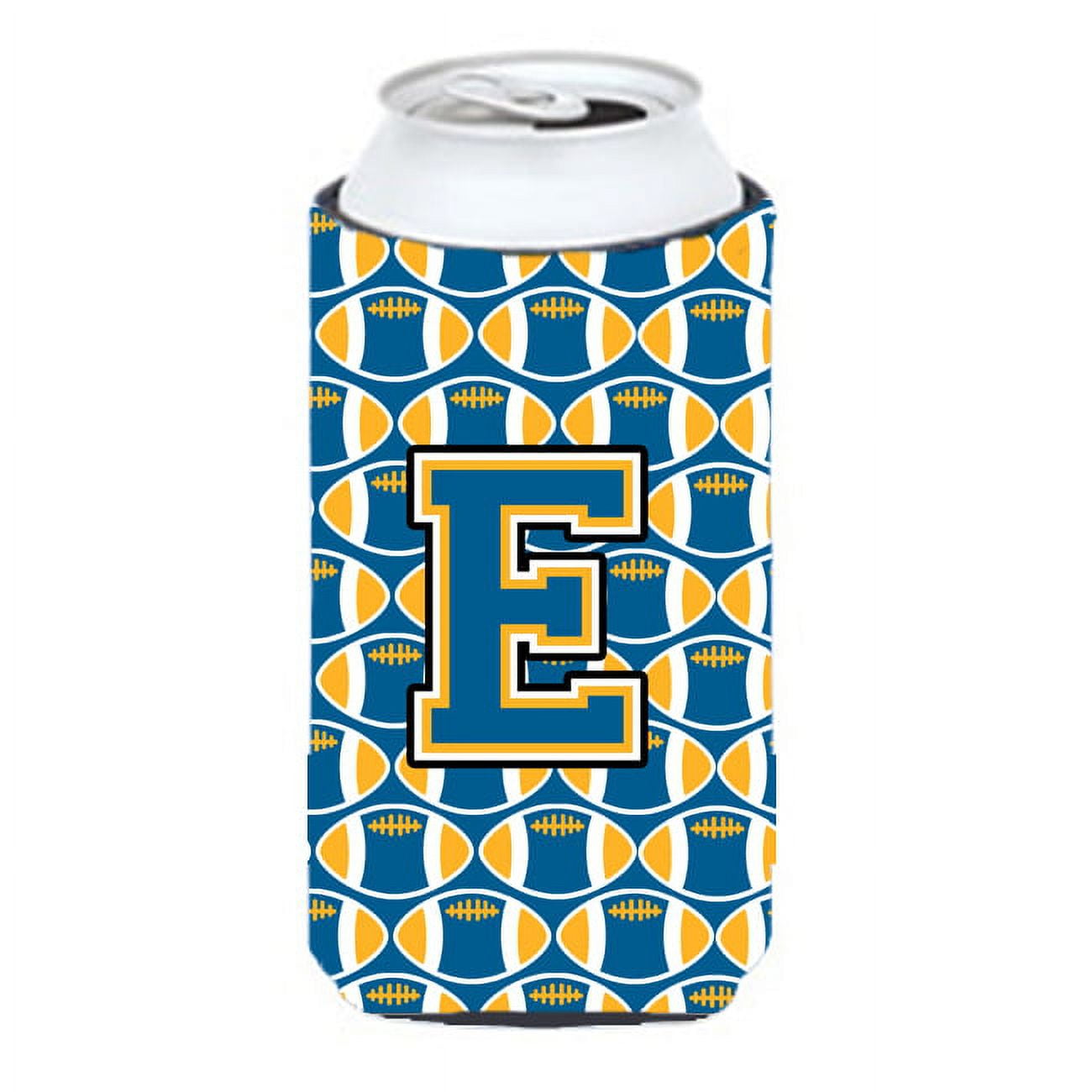 Carolines Treasures CJ1077-ETBC Letter E Football Blue and Gold Tall ...