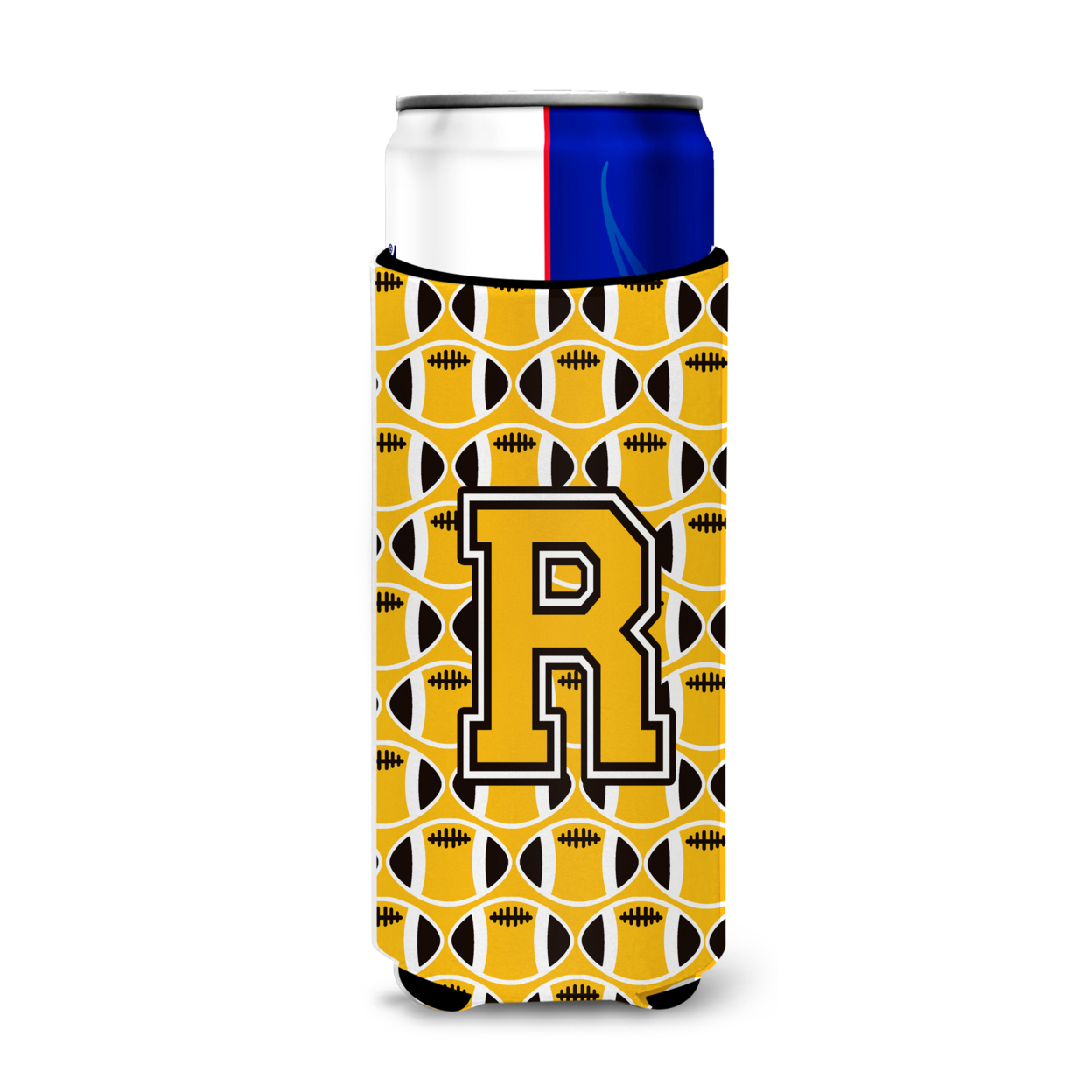 Carolines Treasures CJ1080-RMUK Letter R Football Black Old Gold and ...