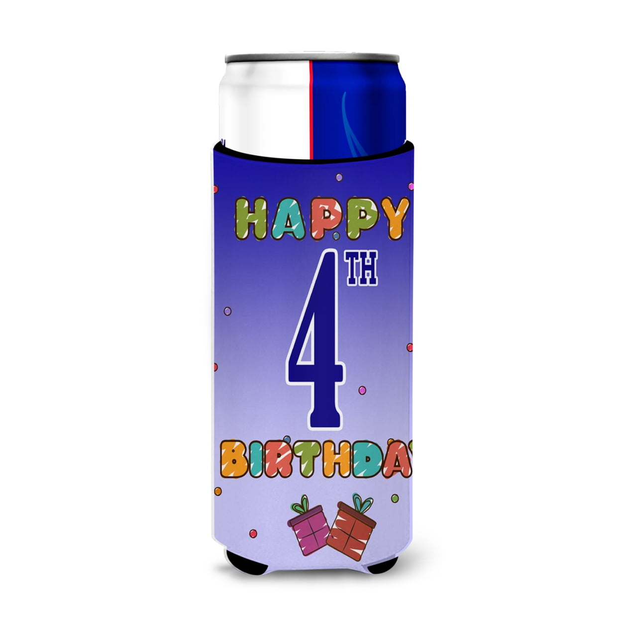 Carolines Treasures CJ1095MUK Happy 4th Birthday Ultra Beverage ...