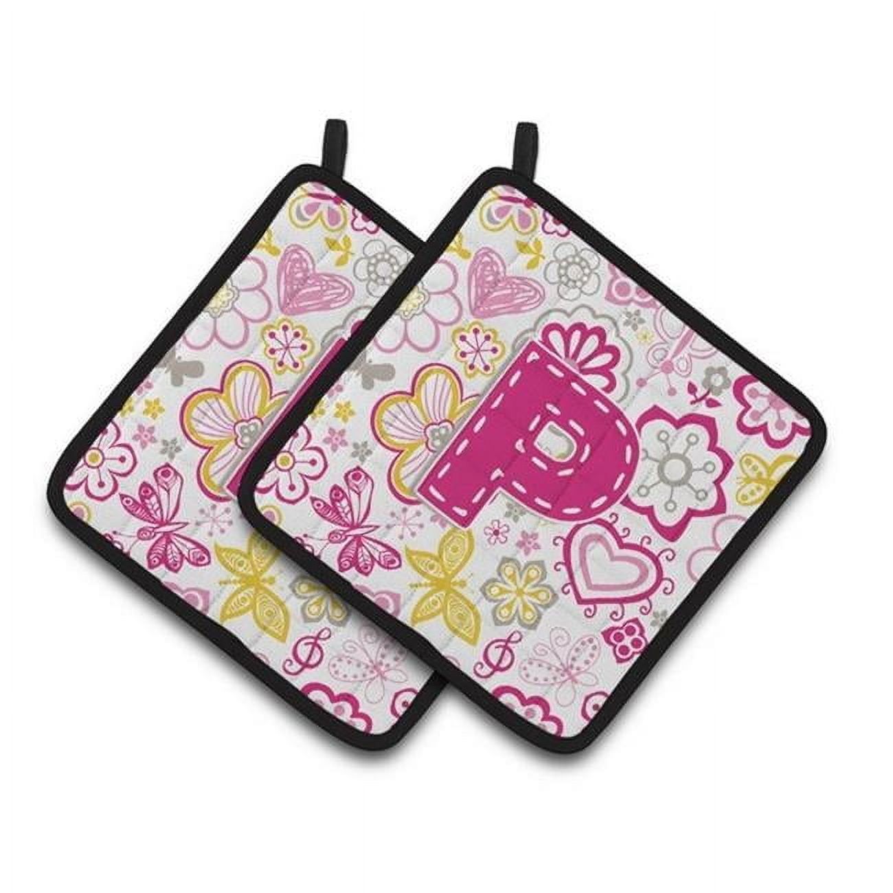 Carolines Treasures CJ2005-PPTHD Letter P Flowers & Butterflies Pink ...