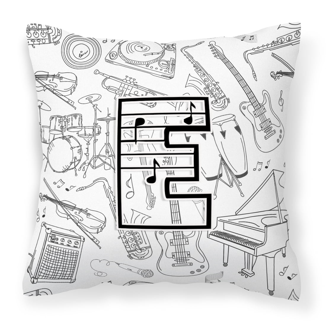 Carolines Treasures CJ2007-EPW1414 Letter E Musical Note Letters Canvas ...