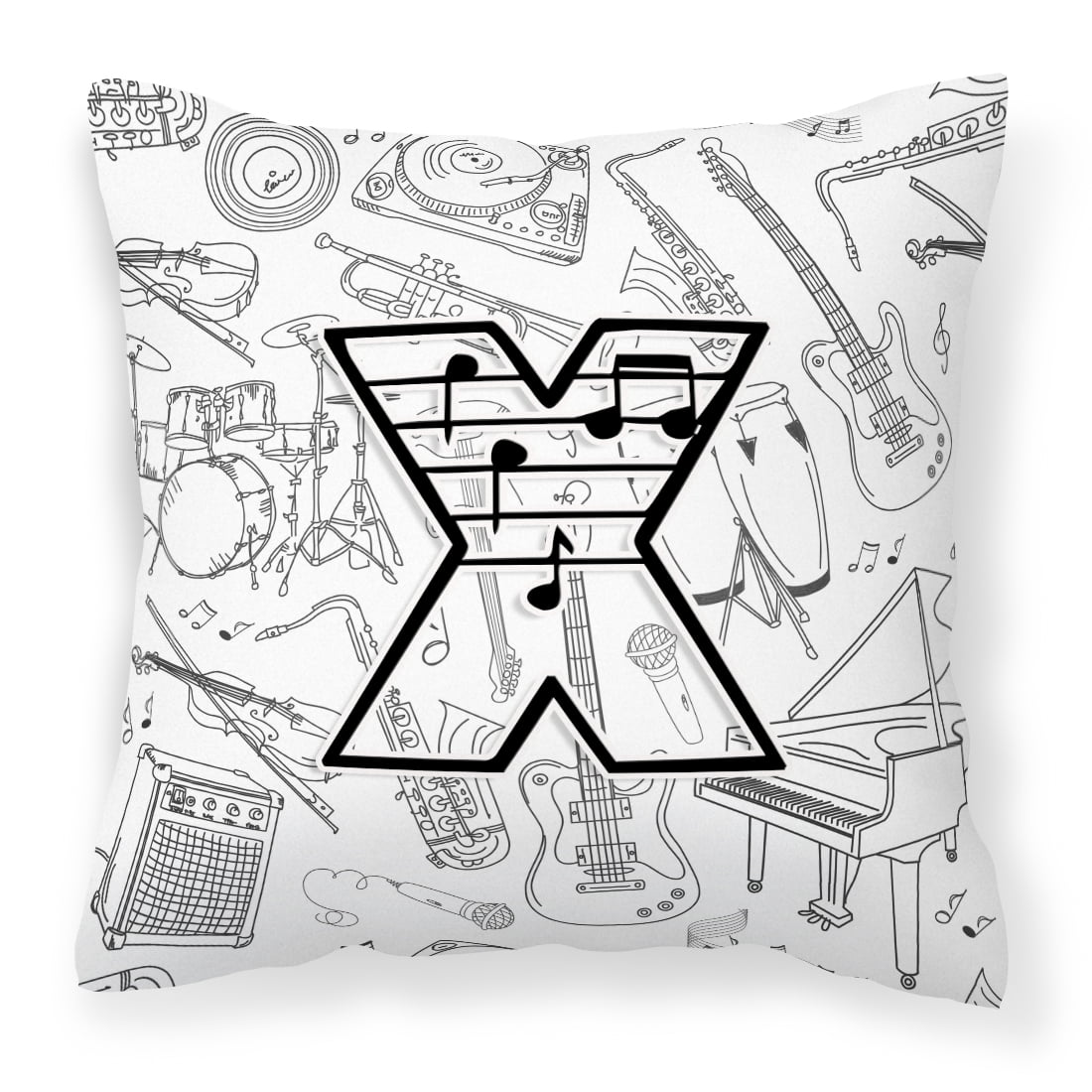 Carolines Treasures CJ2007-XPW1414 Letter X Musical Note Letters Canvas ...