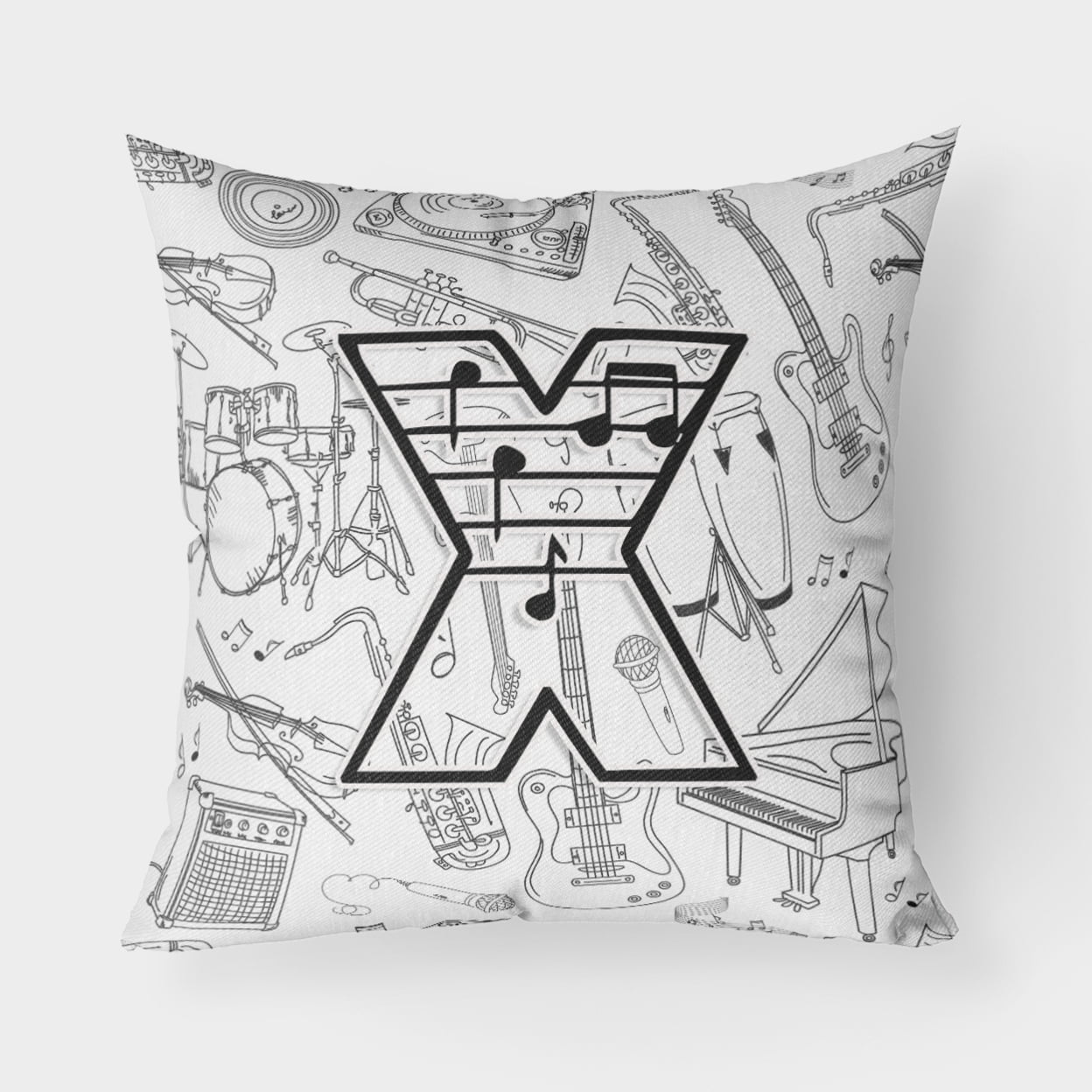 Carolines Treasures CJ2007-XPW1818 Letter X Musical Note Letters Canvas ...