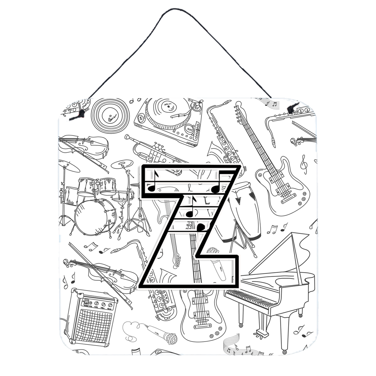 Carolines Treasures CJ2007-ZDS66 Letter Z Musical Note Letters Wall or ...