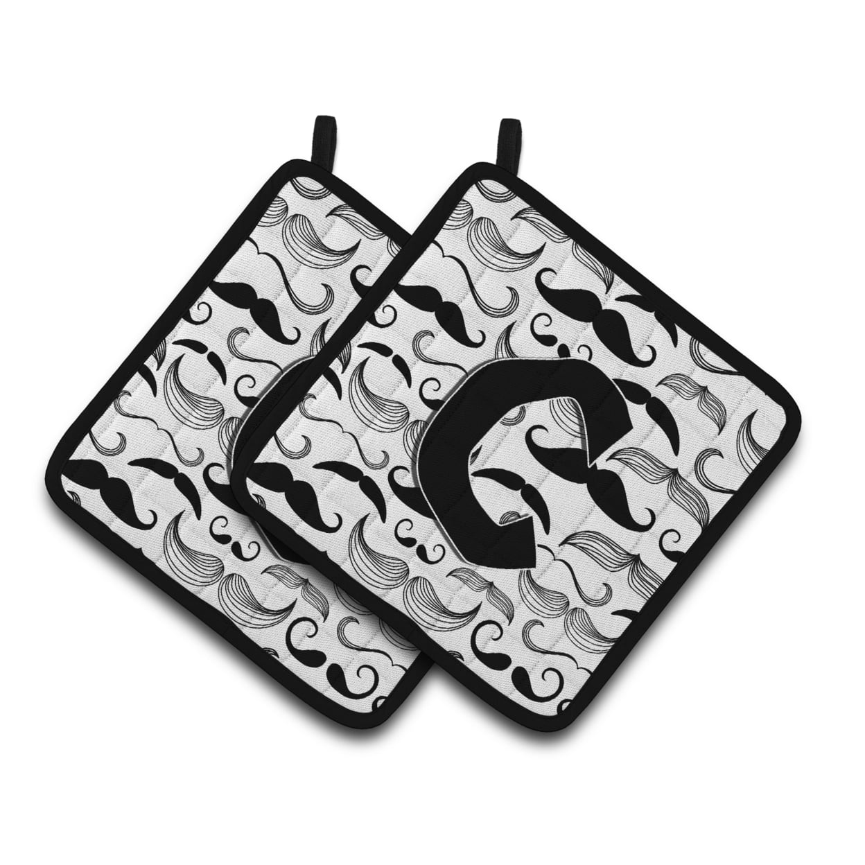 Carolines Treasures CJ2009-CPTHD Letter C Moustache Initial Pair of Pot ...