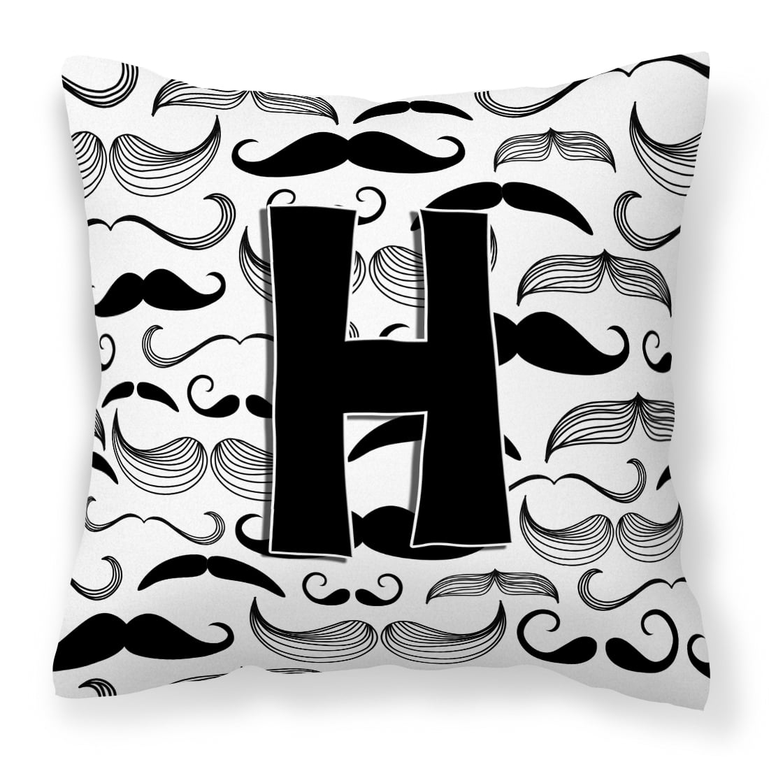 Carolines Treasures CJ2009-HPW1414 Letter H Moustache Initial Canvas ...