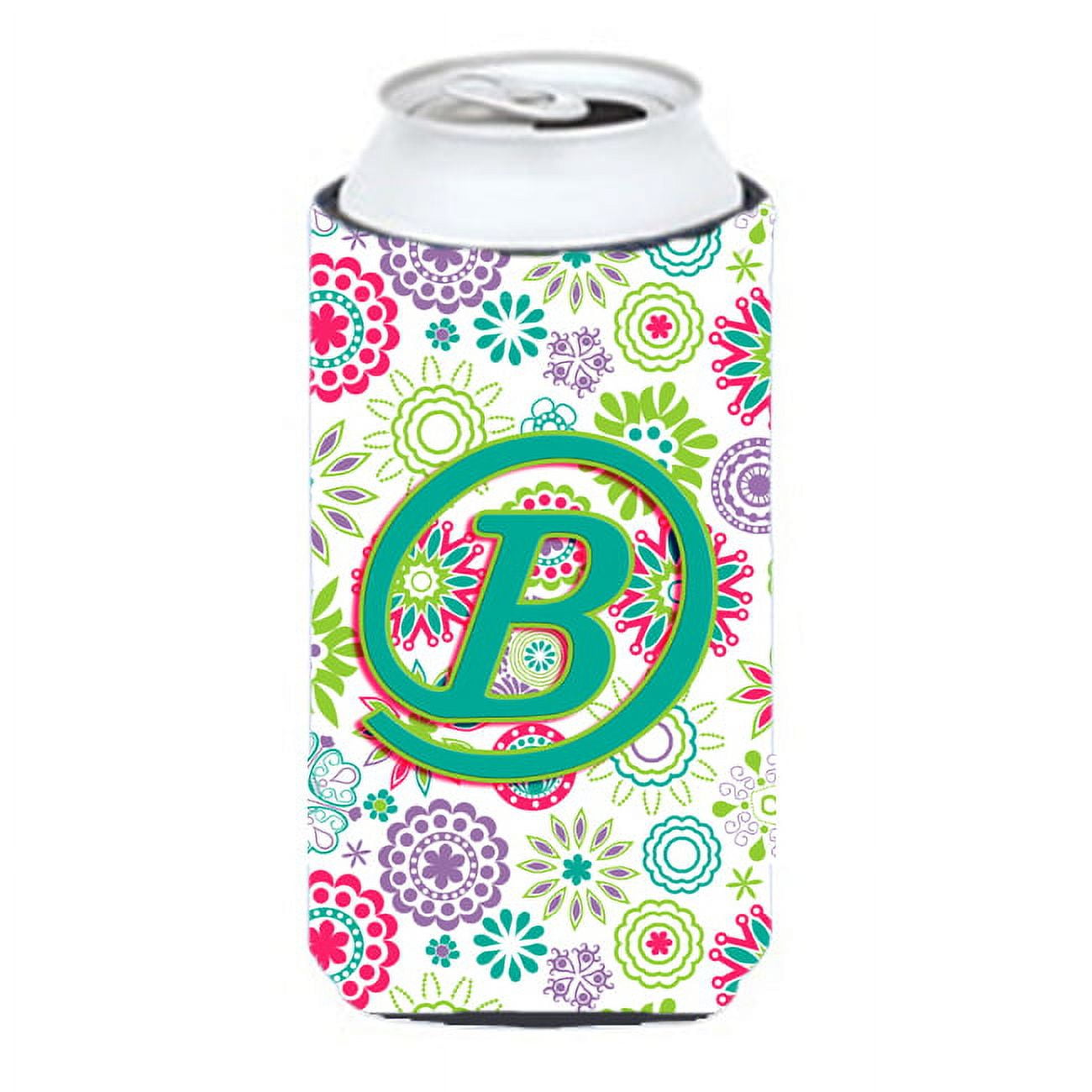 Carolines Treasures CJ2011-BTBC Letter B Flowers Pink Teal Green ...