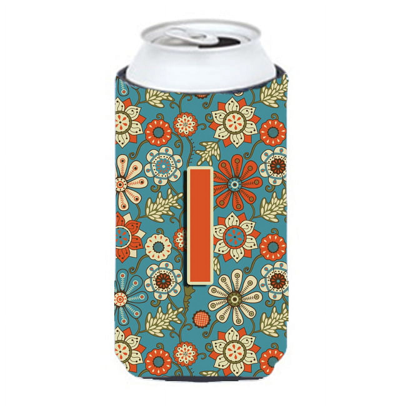 Carolines Treasures CJ2012-ITBC Letter I Flowers Retro Blue Tall Boy ...