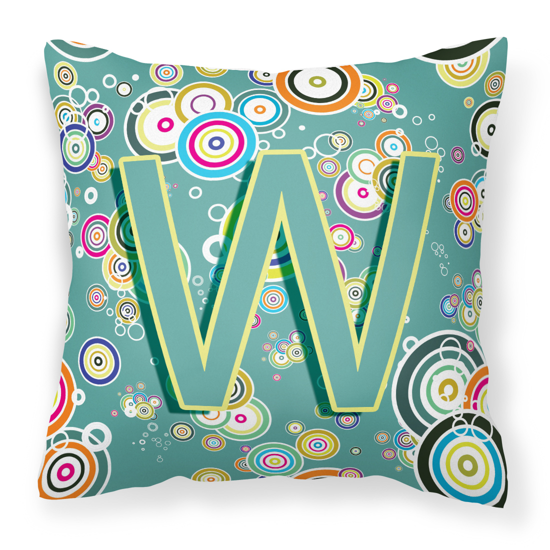 Carolines Treasures CJ2015-WPW1414 Letter W Circle Circle Teal Initial ...