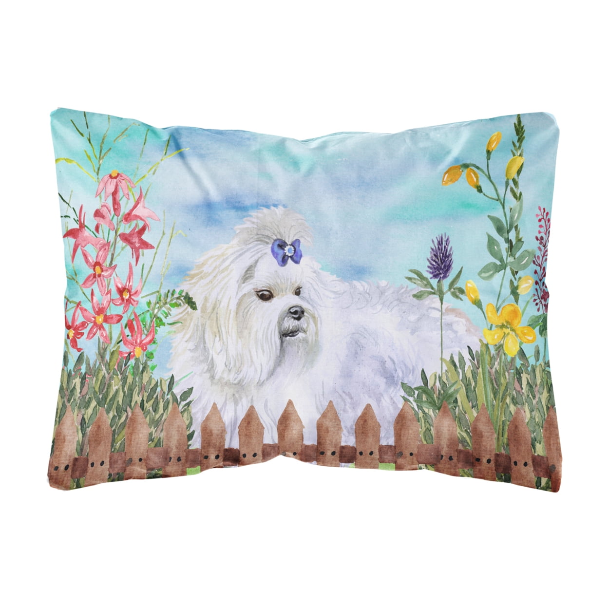 Carolines Treasures CK1213PW1216 Maltese Spring Canvas Fabric ...