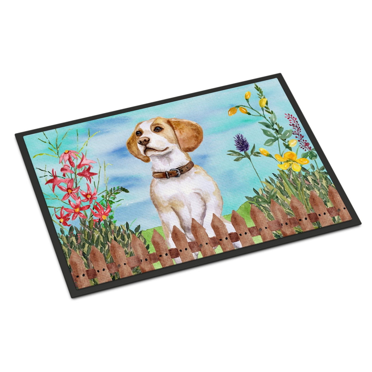 Carolines Treasures CK1248JMAT Beagle Spring Door Mat Indoor Rug or ...