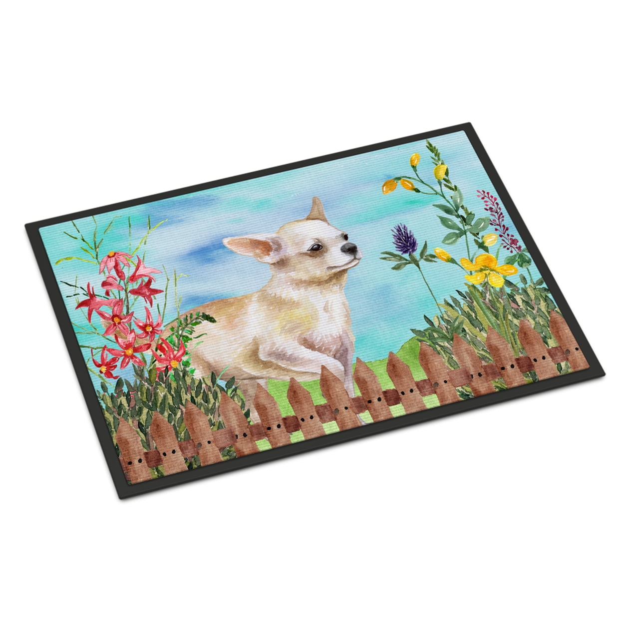 Carolines Treasures CK1259JMAT Chihuahua Leg up Spring Door Mat Indoor ...