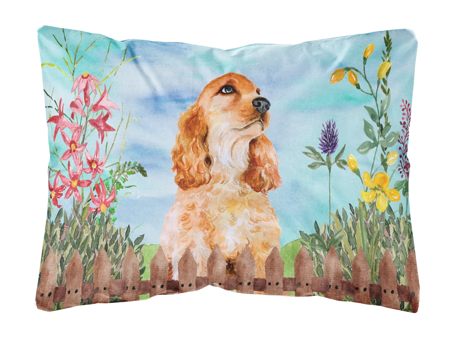 Carolines Treasures CK1268PW1216 Cocker Spaniel Spring Canvas Fabric ...