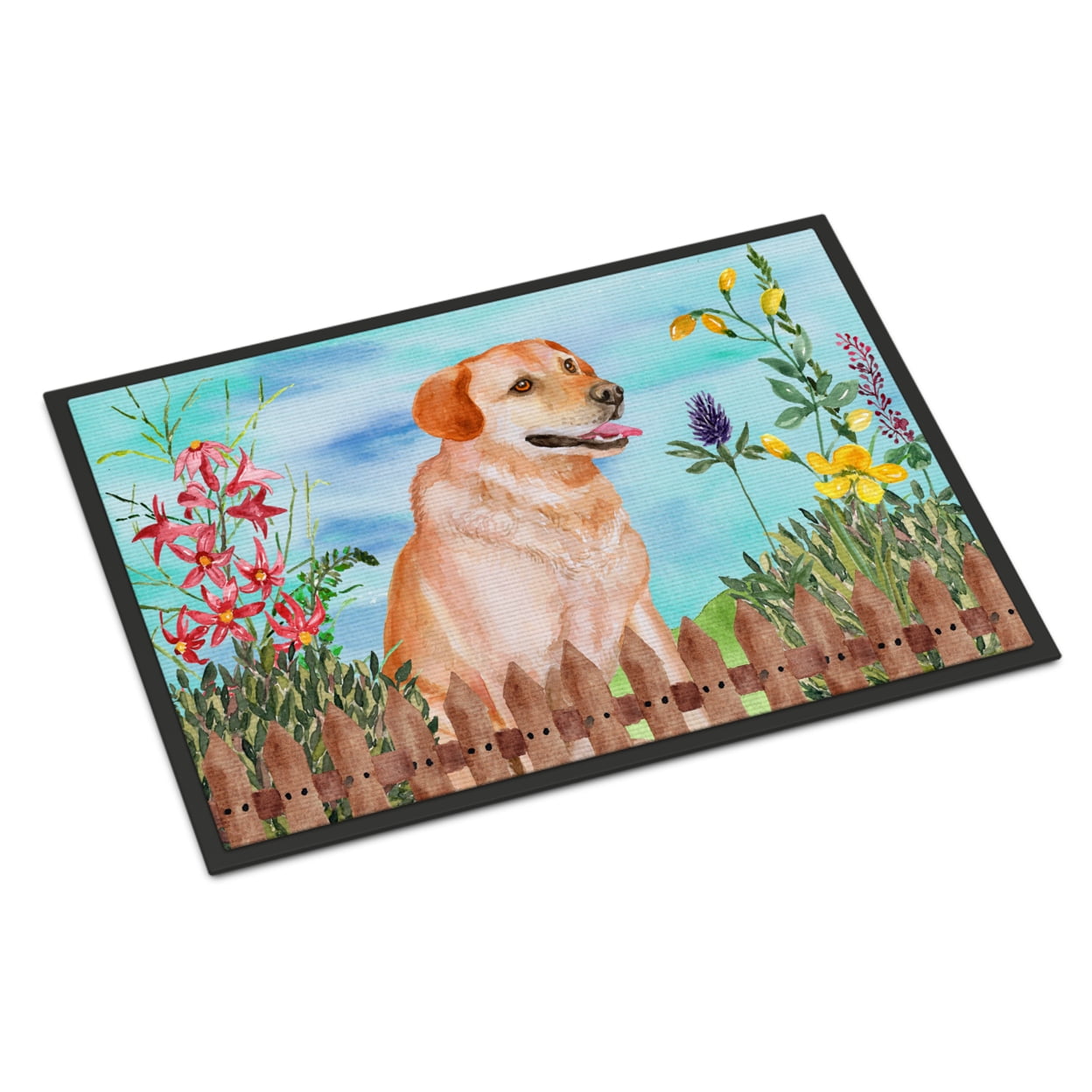 Carolines Treasures CK1276MAT Labrador Retriever Spring Door Mat Indoor ...